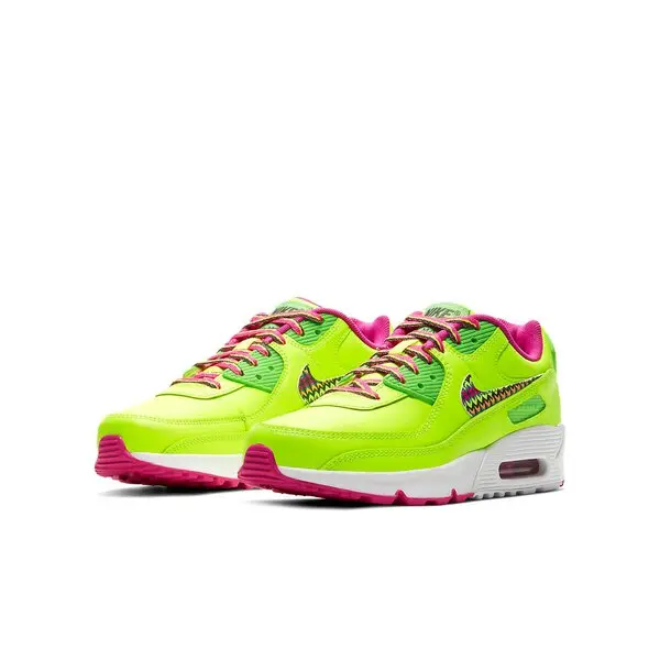 Nike Max 90 Leather "volt Fire Pink" Sneakers - Yellow