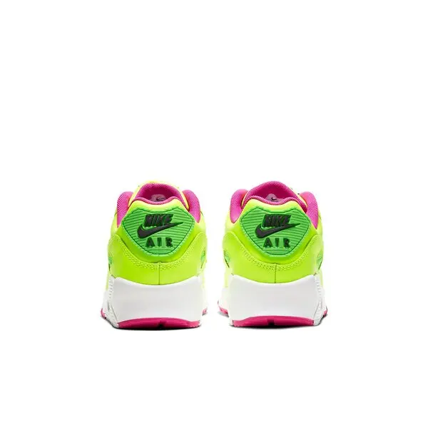 Nike Max 90 Leather "volt Fire Pink" Sneakers - Yellow