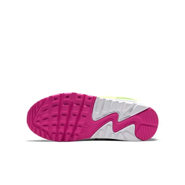 Nike Max 90 Leather "volt Fire Pink" Sneakers - Yellow