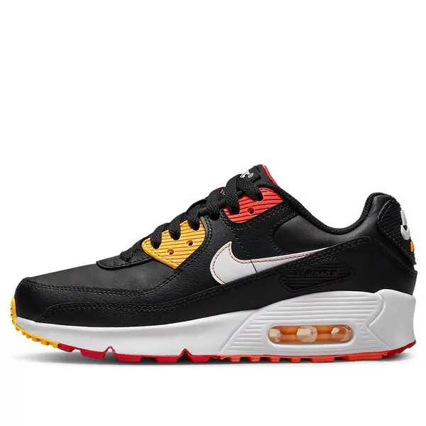 Nike Max 90 Leather Low Top Sneakers - Black/white/yellow