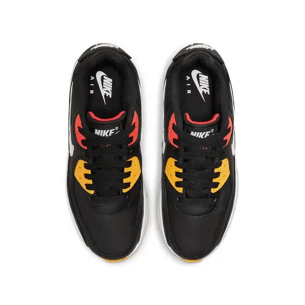 Nike Max 90 Leather Low Top Sneakers - Black/white/yellow