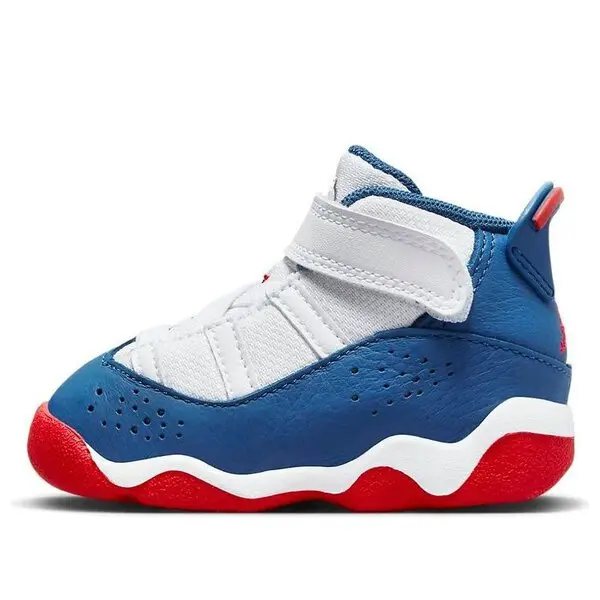 JORDAN Air 6 Rings Sneakers - White/university Red/light Steel Grey
