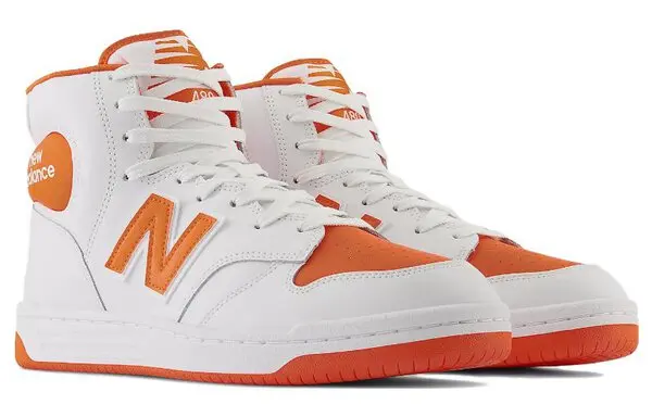 NEW BALANCE 480 High Top Sneakers - White/poppy