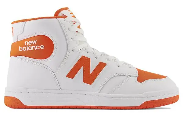 NEW BALANCE 480 High Top Sneakers - White/poppy