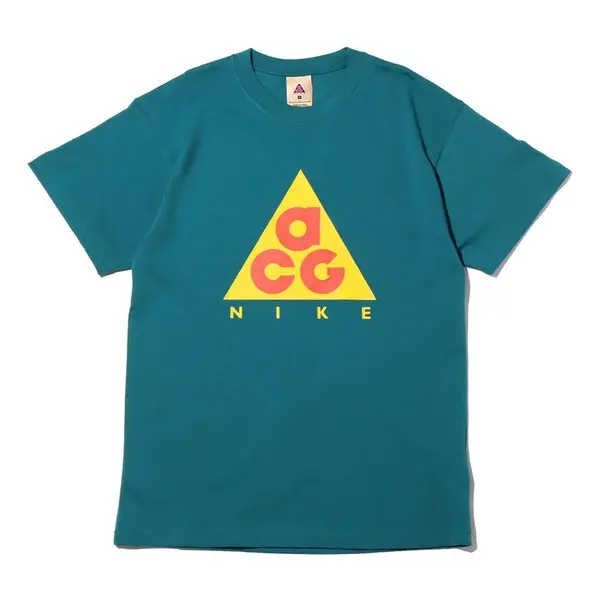 Nike Series Classic Logo Printing Casual Short Sleeve - Blue
