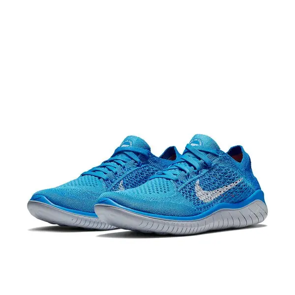 Nike Free Rn Flyknit 2018 Sneakers - Blue/gray/white