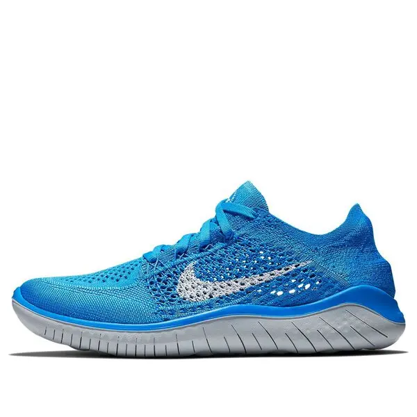Nike Free Rn Flyknit 2018 Sneakers - Blue/gray/white
