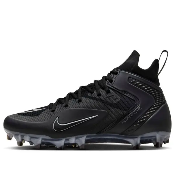 Nike Alpha Huarache Elite High Top Cleats - Black