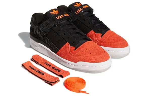 Adidas Forum Low Athletic Sneakers - Black/orange