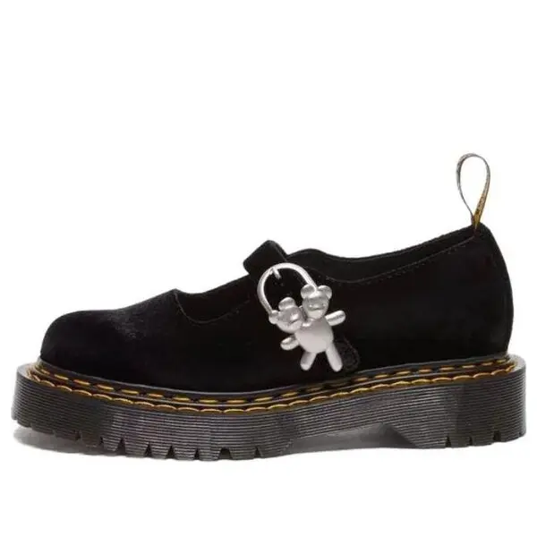Dr. Martens Addina Bex X Heaven Marc Jacobs Velvet Mary Jane Shoes - Black
