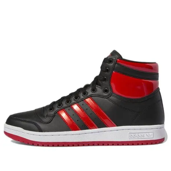 Adidas Top Ten High Top Sneakers - Core Black/vivid Red/cloud White