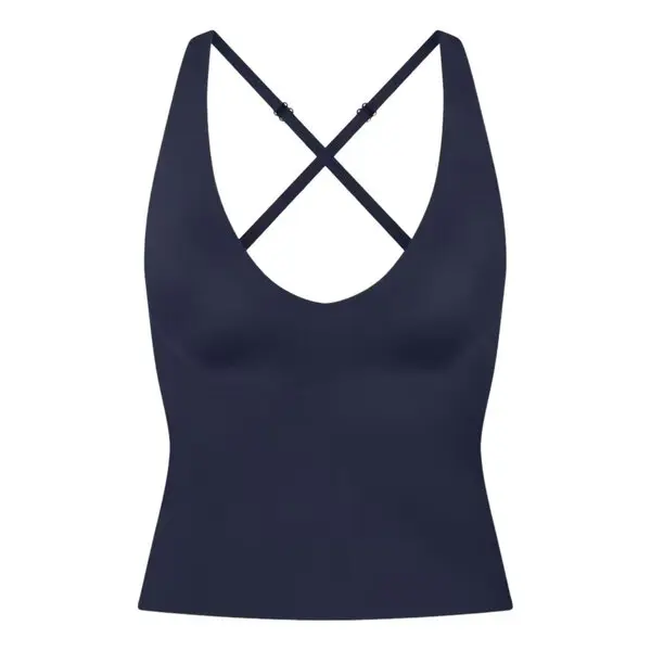 Nike X Skims Shine V-neck Tank Top - Navy