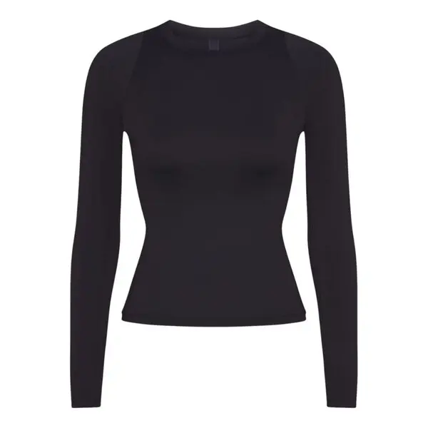 Nike X Skims Long Sleeve Crew Neck T-shirt - Obsidian