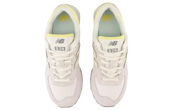 NEW BALANCE 574 Lace-up Sneakers - Cream/yellow