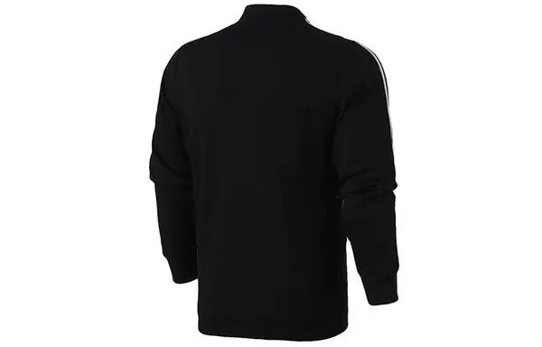 Adidas 3-stripes Knit Stand Collar Track Jacket - Black
