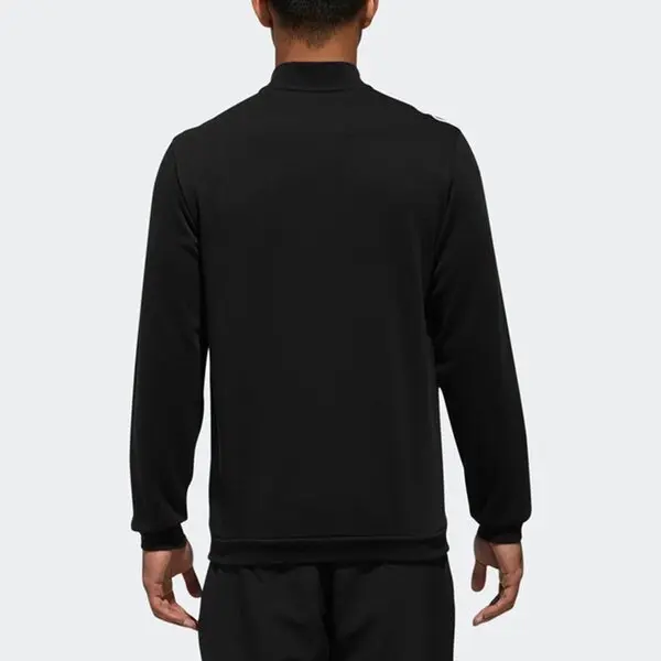 Adidas 3-stripes Knit Stand Collar Track Jacket - Black