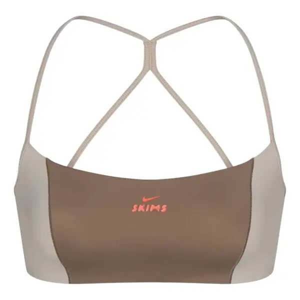 Nike X Skims Shine Micro-scoop Bra 'truffle Stone - Truffle/stone