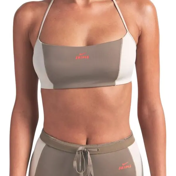 Nike X Skims Shine Micro-scoop Bra 'truffle Stone - Truffle/stone