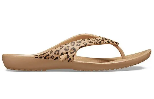 CROCS Kadee Ii Leopard Print Flip Flops