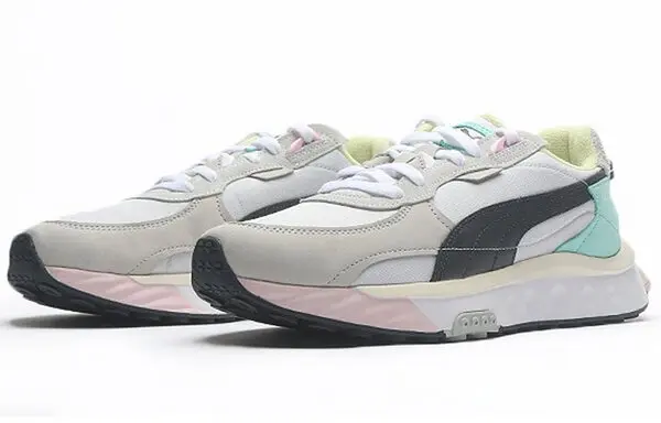 PUMA Wild Rider Layers Sneakers - Black/green
