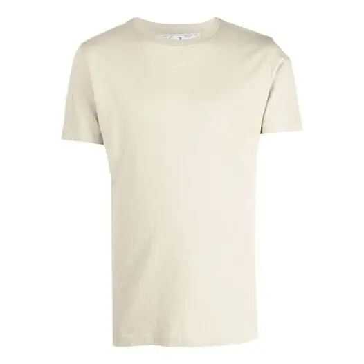 Off-White Fw21 Back Arrow Pattern Short Sleeve Ordinary Version Beige - Abbey