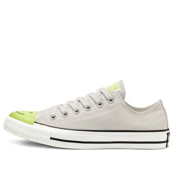 CONVERSE Chuck Taylor All Star Low Top Smiley Face Sneakers - Grey/green