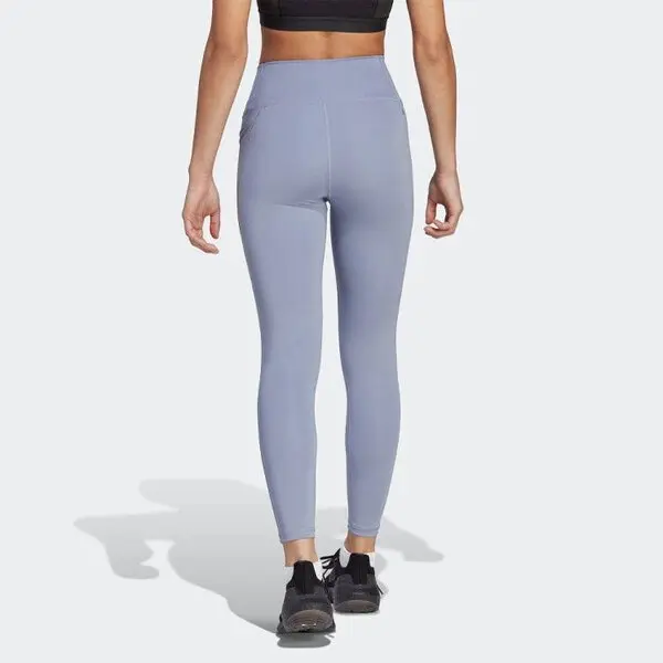Adidas Optime Stash Pocket High-waisted 7/8 Leggings - Purple