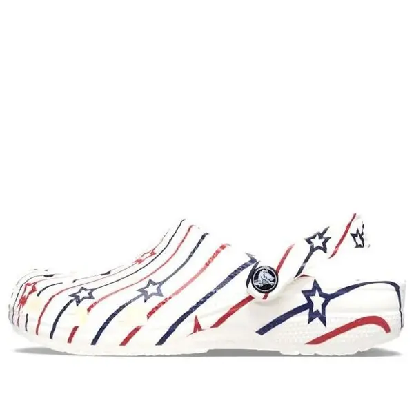 CROCS Classic Stars And Stripe Clog - White/blue/red