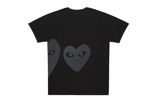Play Comme Des Garcon Three Hearts T-shirt