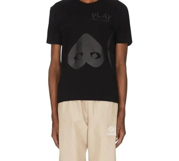 Play Comme Des Garcon Three Hearts T-shirt
