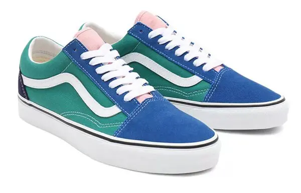 VANS Old Skool "retro Court" Sneakers - Blue/green