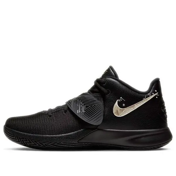 Nike Kyrie Flytrap 3 Metallic Gold Basketball Sneakers - Black