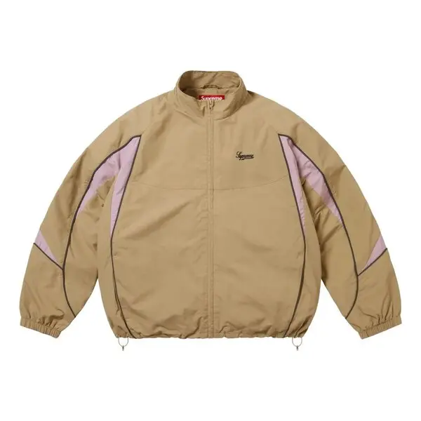 Supreme Contrast Piping Track Jacket - Tan