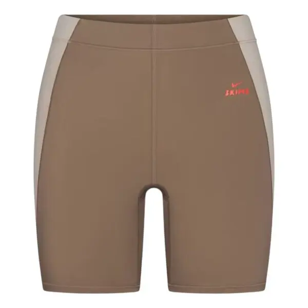 Nike X Skims Shine High-waisted 5" Biker Shorts - Truffle/stone