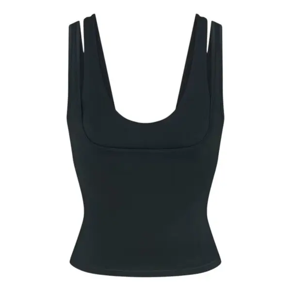 Nike X Skims Matte Double-strap Scoop Tank Top - Dark Teal