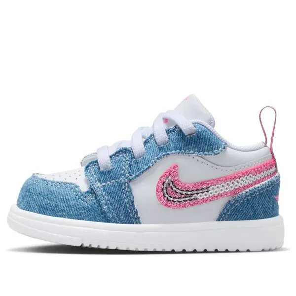 JORDAN 1 Low Se 'denim Sequin - Cobalt Bliss/white/pink Glow