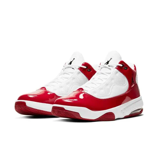 JORDAN Air Max Aura 2 High Top Sneakers - White/red