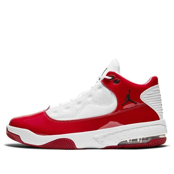 JORDAN Air Max Aura 2 High Top Sneakers - White/red