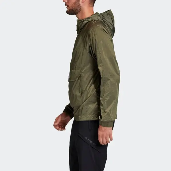 Adidas Half Zipper Hooded Pullover Sports Jacket