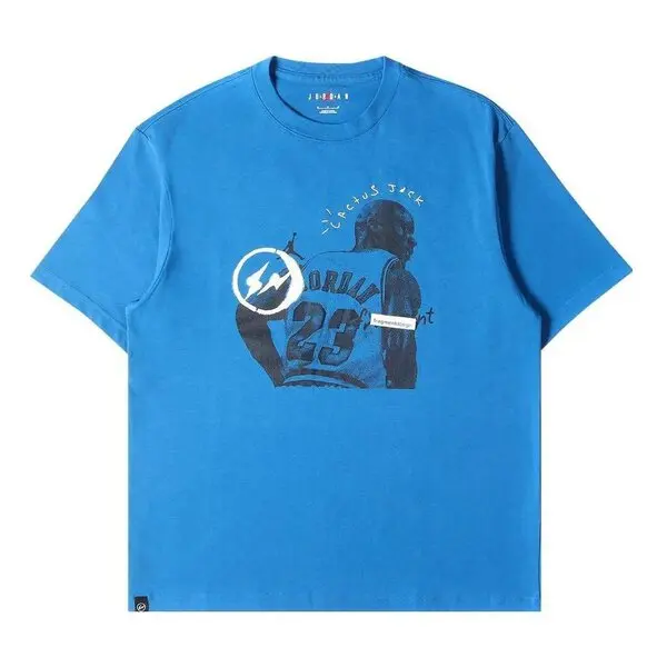 JORDAN X Travis Scott X Fragment T-shirt - Blue