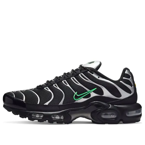 Nike Max Plus "black Silver Green Strike - Black/green/silver