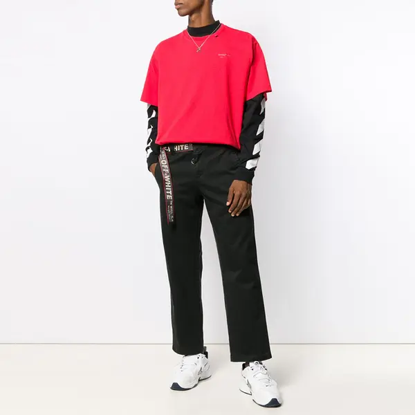 Off-White 2019-20fw Crew Neck Street Style Cotton Short Sleeves Logo