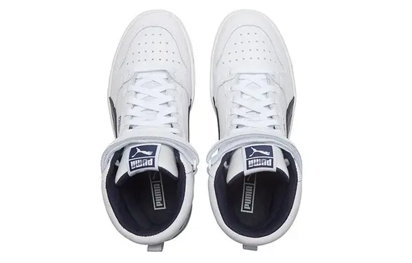 PUMA Sky Lx Mid High Top Sneakers - White/blue
