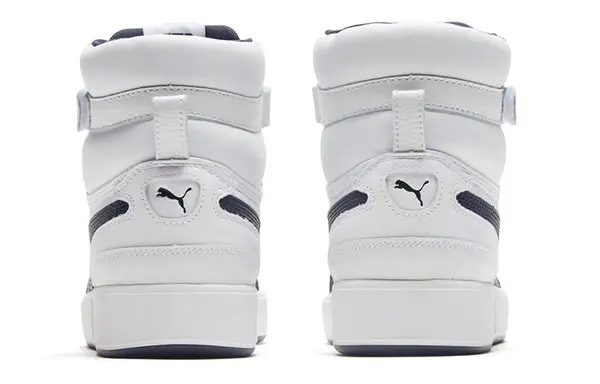 PUMA Sky Lx Mid High Top Sneakers - White/blue
