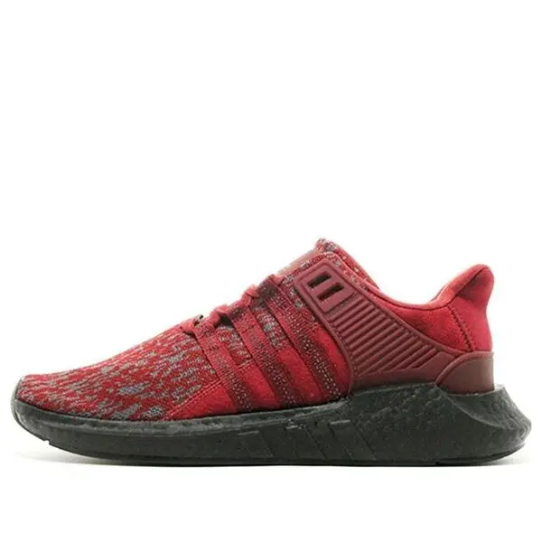 Adidas Jd Sports X Eqt Support 93/17 Burgundy Suede Low Top Sneakers - Red