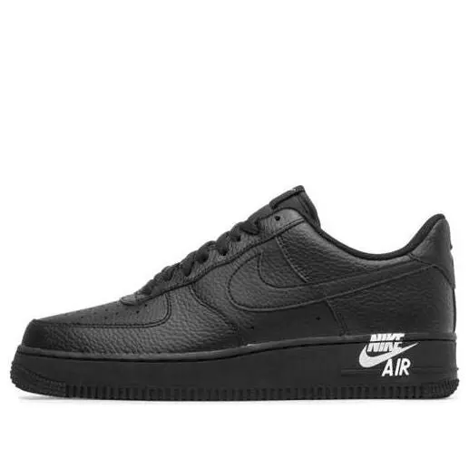 Nike Force 1 Low '07 Leather Emblem Sneakers - Black