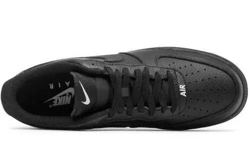 Nike Force 1 Low '07 Leather Emblem Sneakers - Black