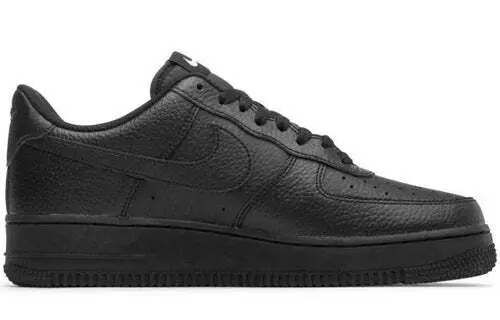 Nike Force 1 Low '07 Leather Emblem Sneakers - Black