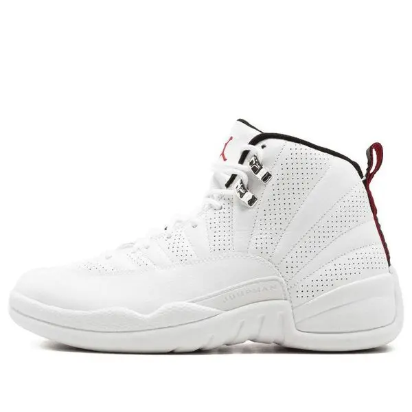 JORDAN 12 Retro High Top Sneakers - White/red/black