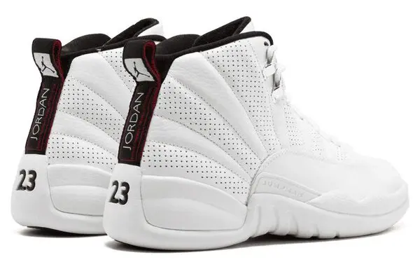 JORDAN 12 Retro High Top Sneakers - White/red/black